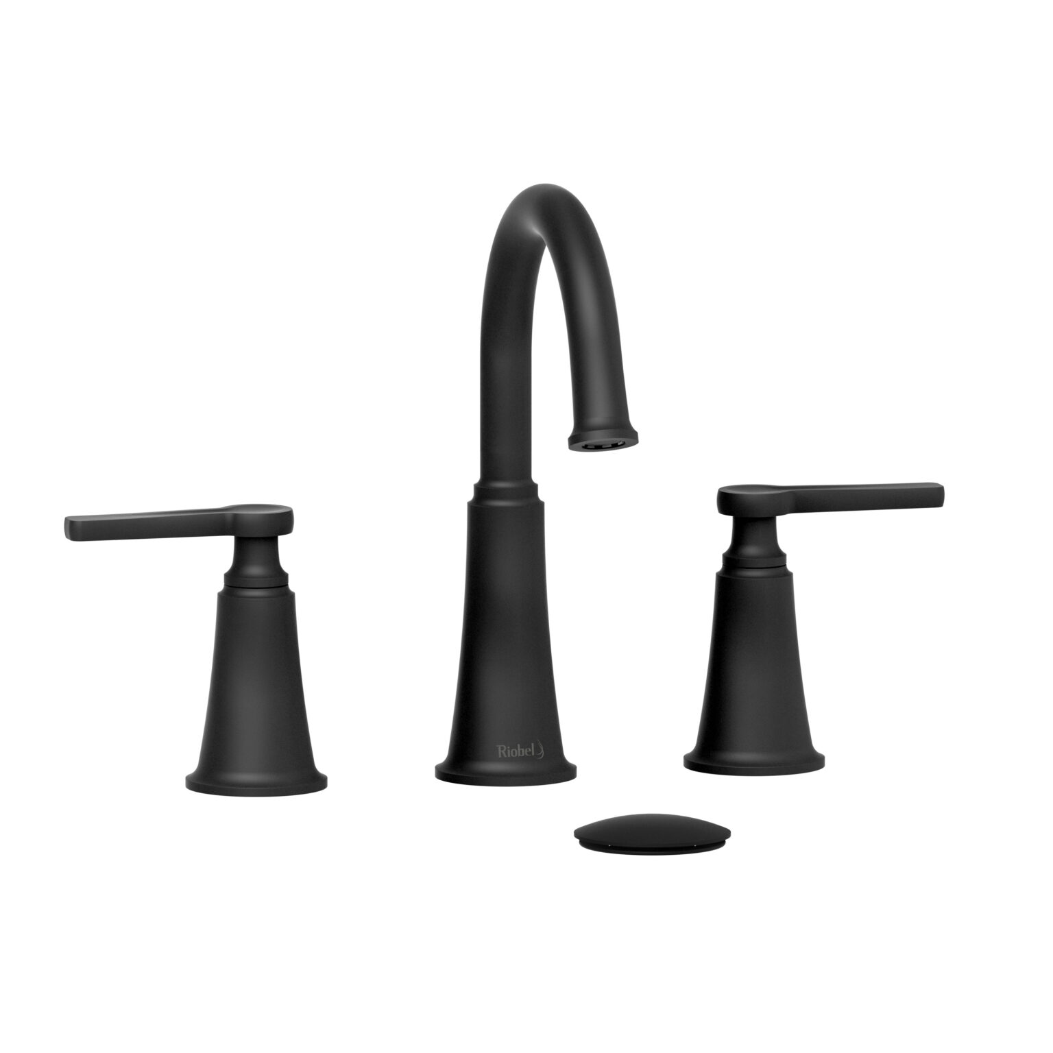 Riobel Momenti™ Widespread Lavatory Faucet With C-Spout In Black ...